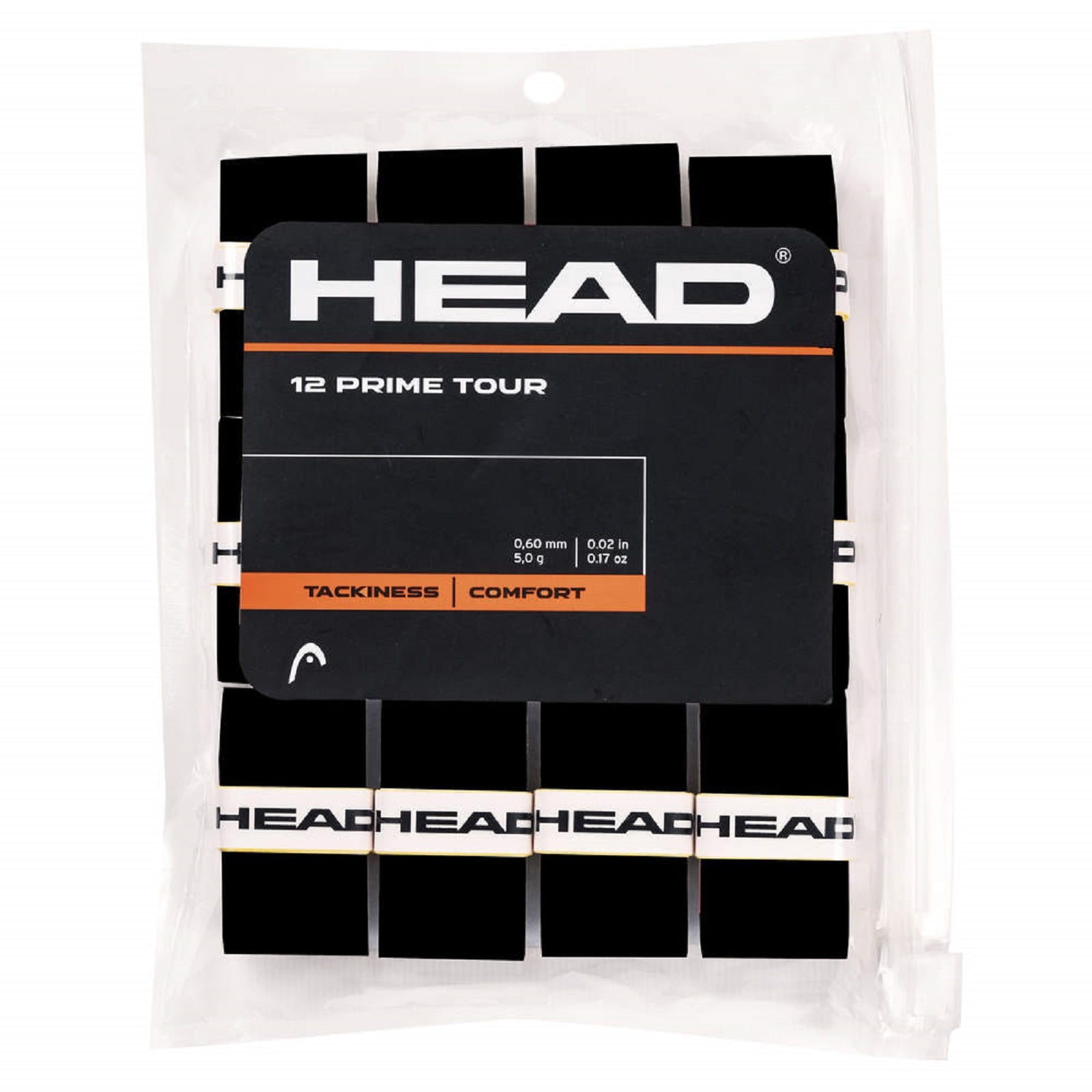 HEAD Prime Tour Overgrip (12 Pack) (Black) - Walmart.com