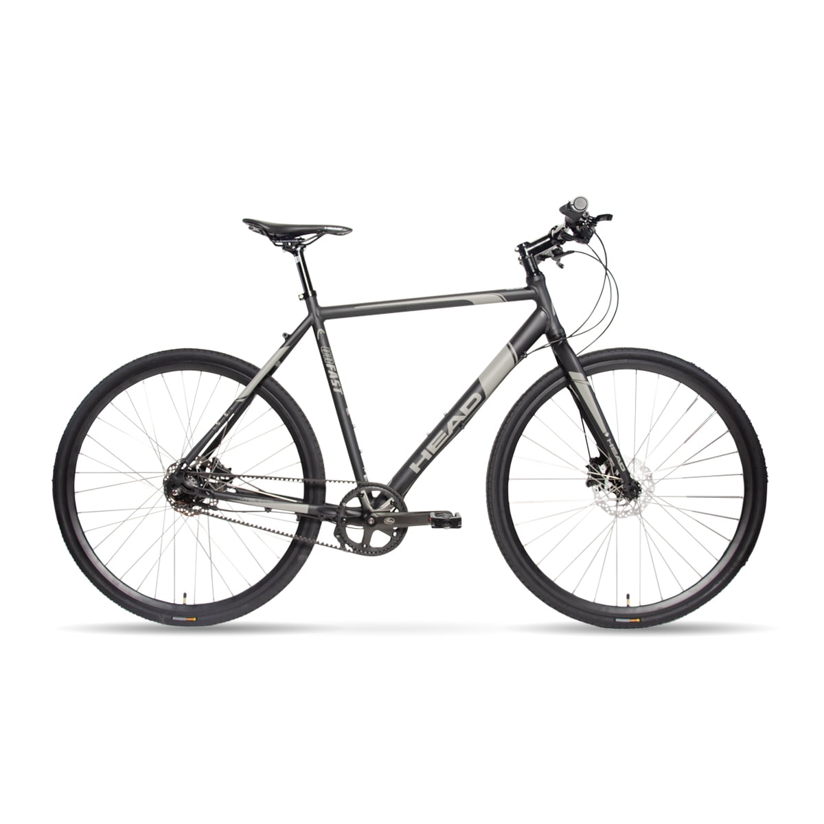 HEAD UR Fast Nexus 7 Road Bicycle, 700c, Aluminum Frame, Disc Brakes, Medium, Black - Walmart.com