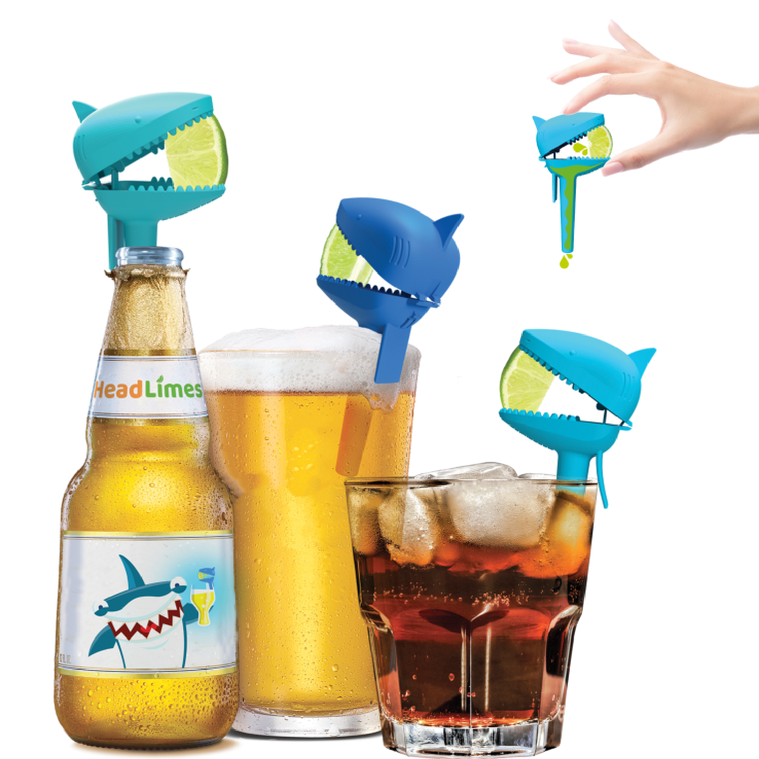 HEADLIMES Shark Edition Lime Squeezer Drink Accessory, Party Favor ...