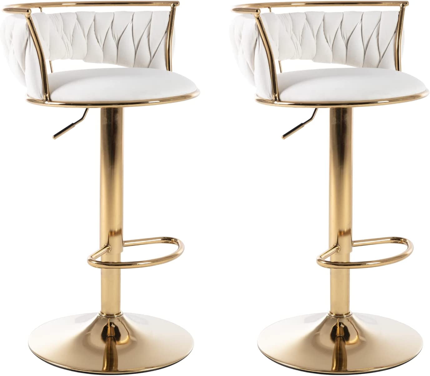 HEAH-YO Modern Bar Stools Set of 2, Adjustable Counter Height Bar ...