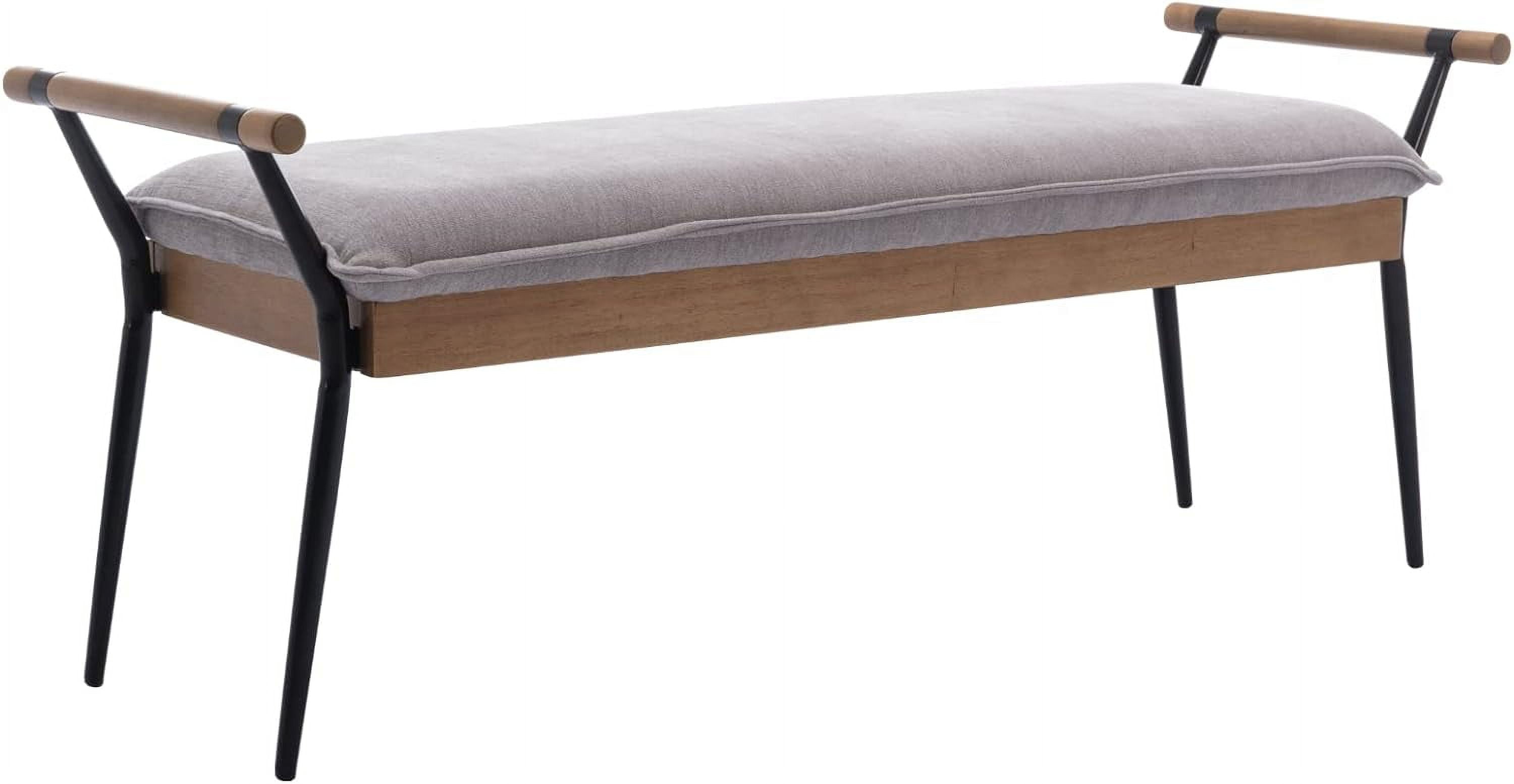 HEAH-YO Modern Dining Bench, 51 Inches Entryway Bench with Armrests ...