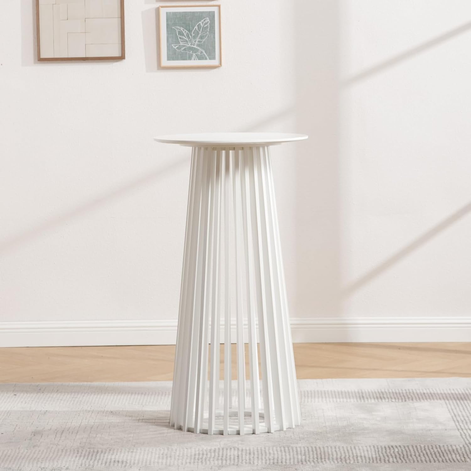 HEAH-YO Round Pub Table Set of 1, Counter Height 43.5'' Pedestal Dining ...