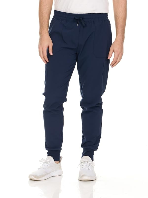 HEAL+WEAR Men's Clinical Scrub Pants – Jogger Fit, Elastic Waist, Multi ...