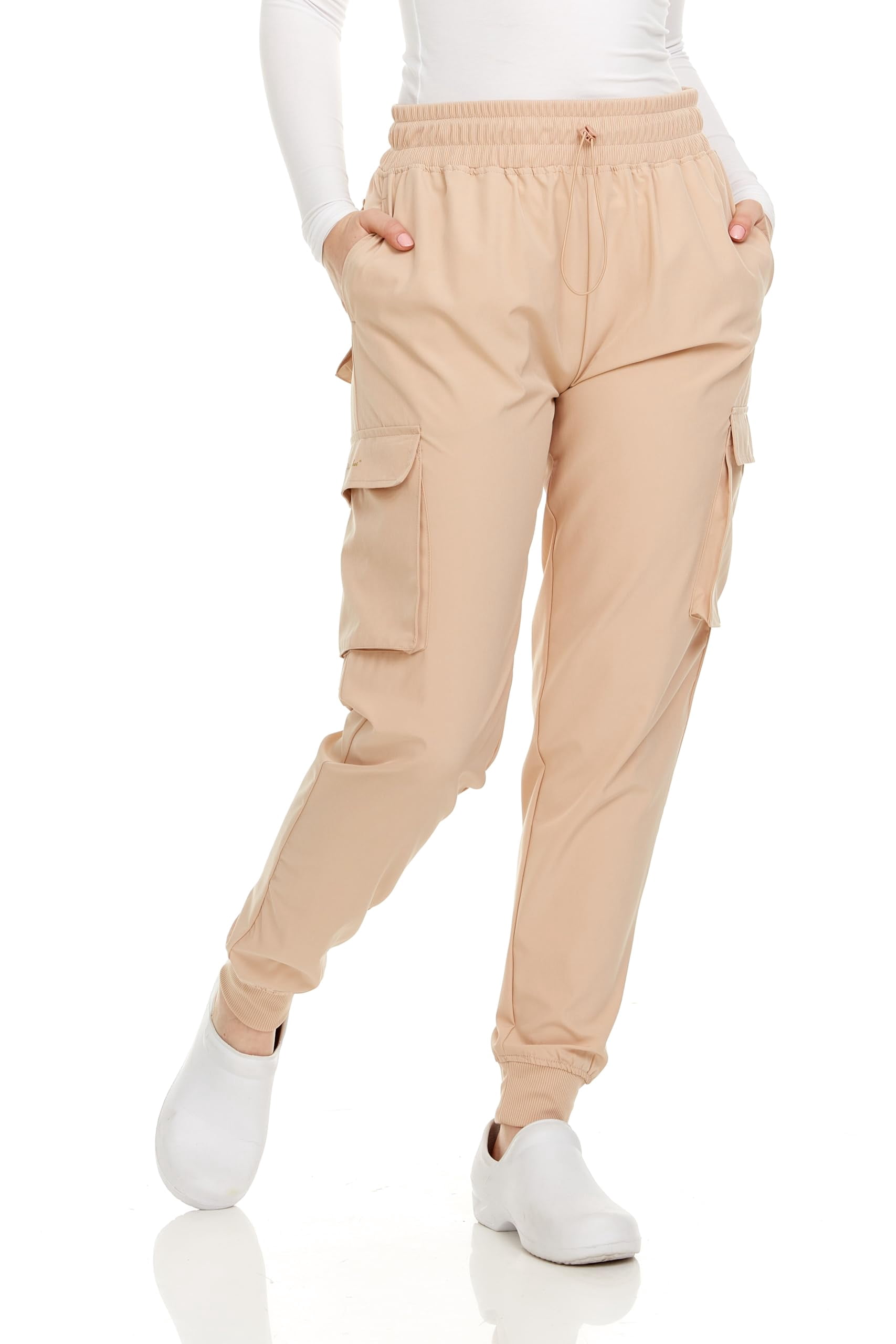 HEAL+WEAR Women's Cargo Scrub Jogger Pants 4-Way Stretch,Workwear for ...