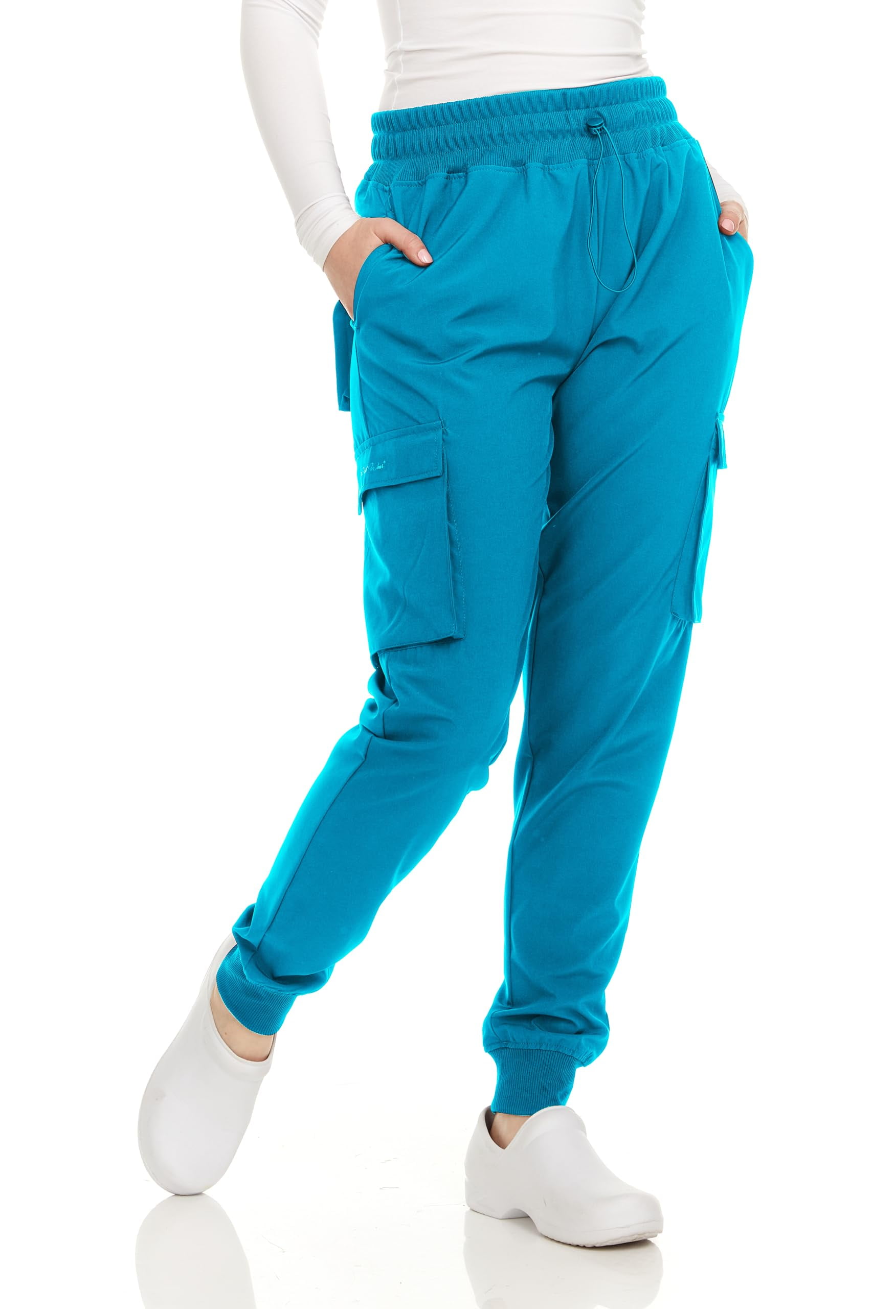 HEAL+WEAR Women's Cargo Scrub Jogger Pants 4-Way Stretch,Workwear for ...