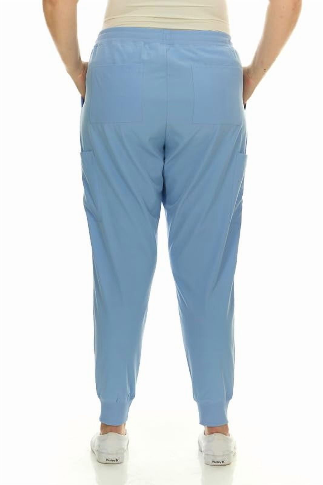 HEAL+WEAR Women's Plus Size Tapered Jogger Scrubs – Multi-Pocket Spa ...