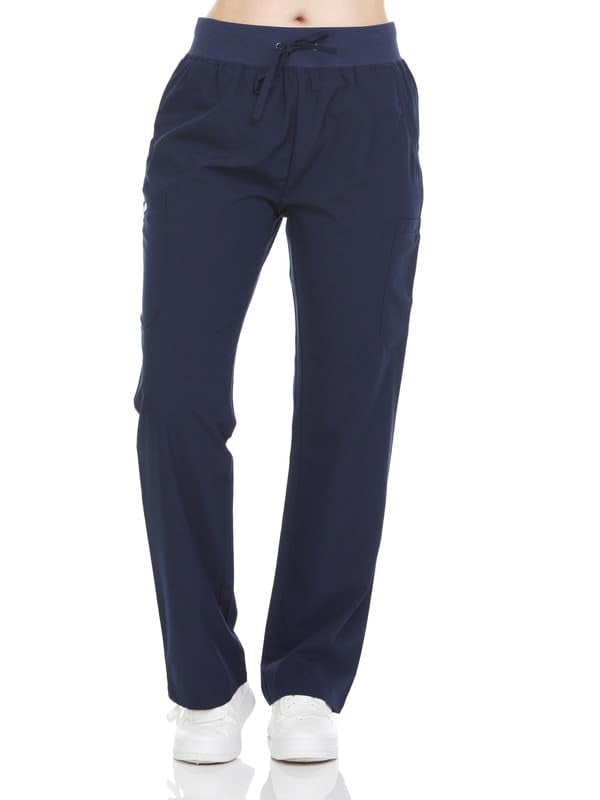 HEAL+WEAR Women's Straight-Leg Scrub Pants with Drawstring Waistband 4 ...