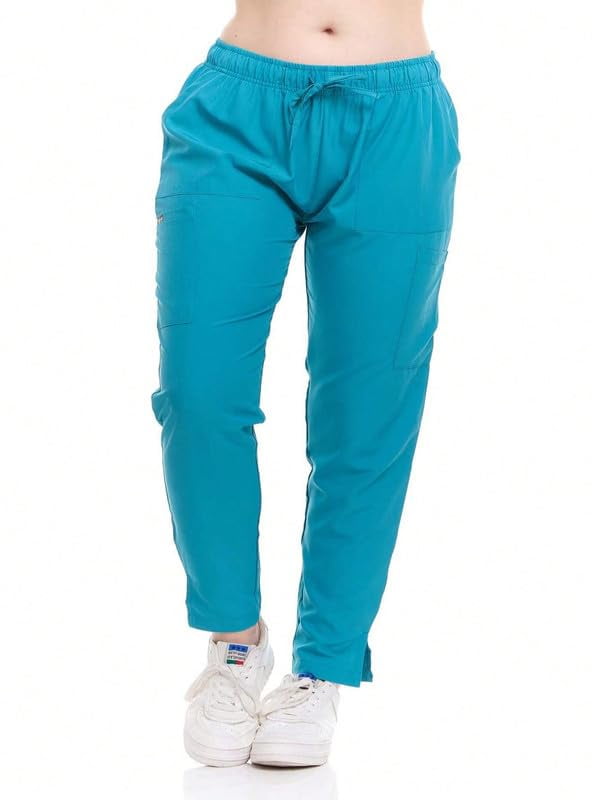 HEAL+WEAR Women's Tapered Scrub Pants 4-Way Stretch Medical Bottoms ...