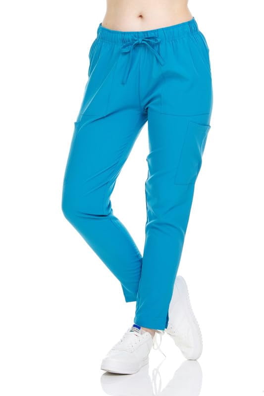 HEAL+WEAR Women's Tapered Scrub Pants 4-Way Stretch Medical Bottoms ...