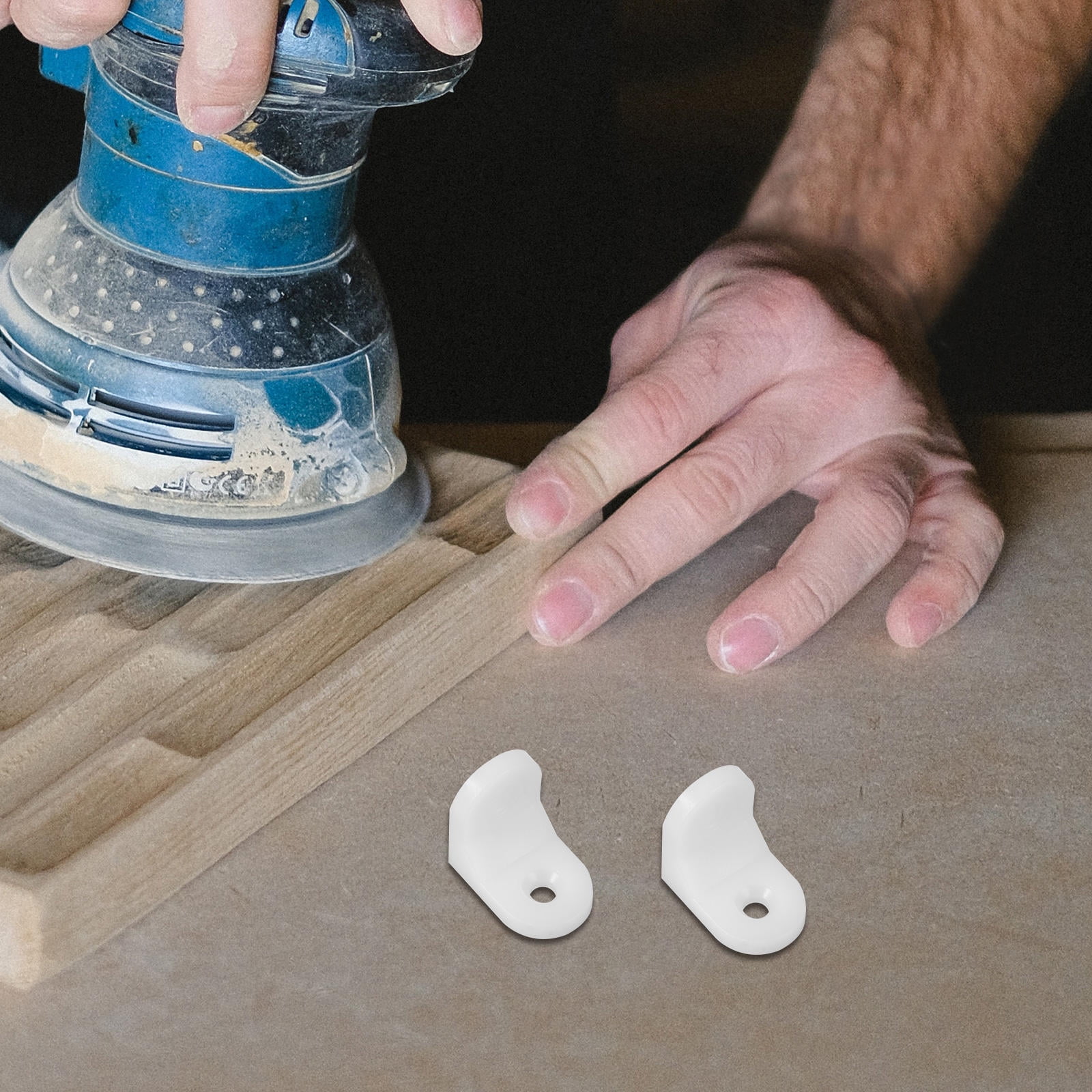 HEALEEP 100 Pcs Furniture Corner Code Large Cabinet Shelf Brackets ...