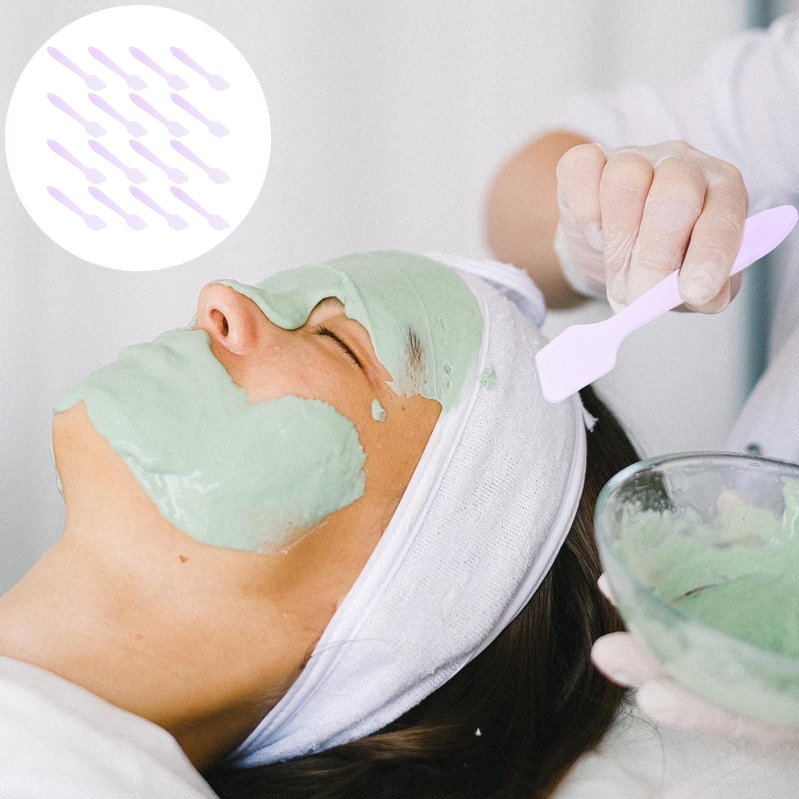 HEALEEP 100 Pcs Mini Spoon Plastic Face Spoons For Cosmetics Tools And ...