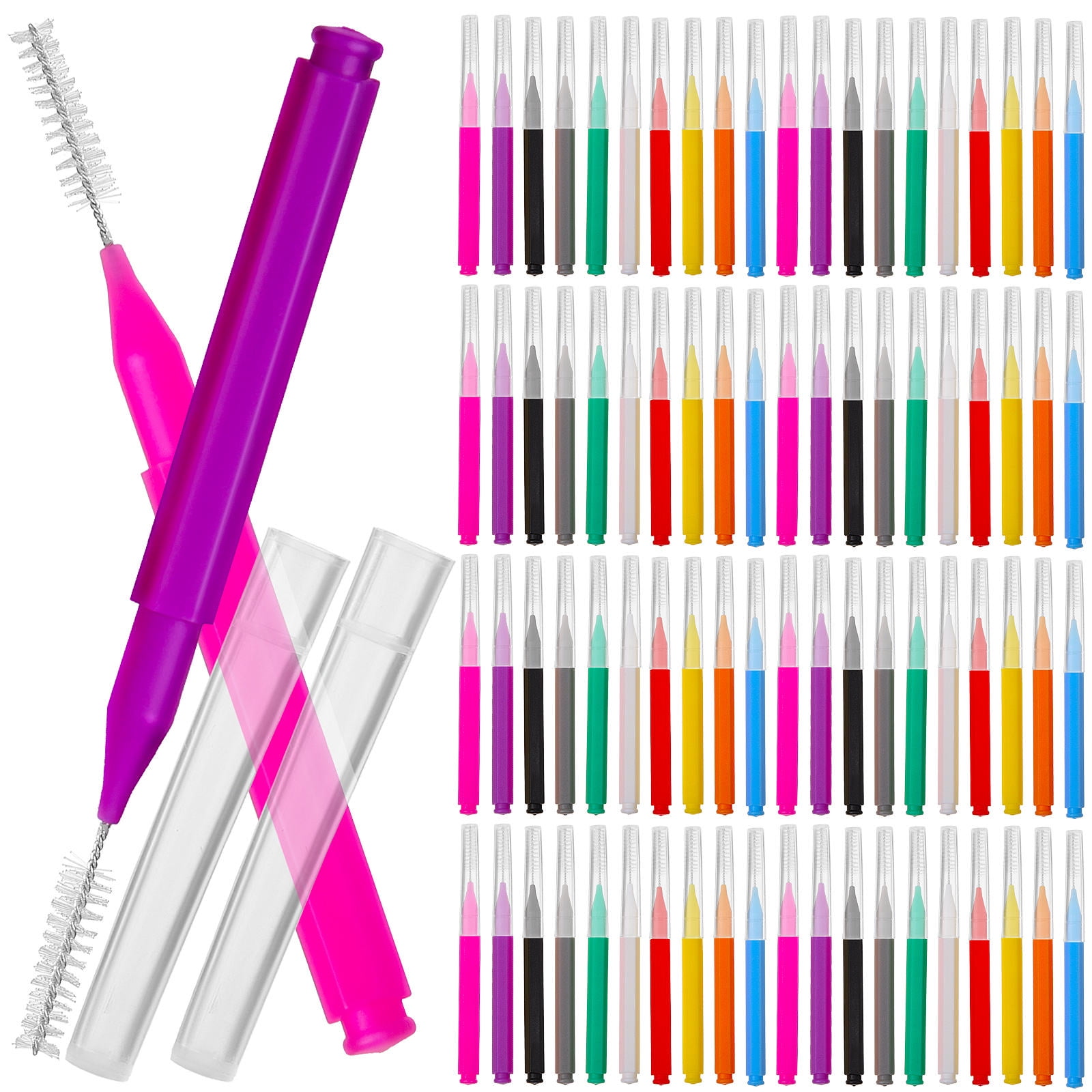 HEALEEP 100Pcs Doctors Brush Picks 304 Stainless Steel 2.55X0.12X0.12in ...