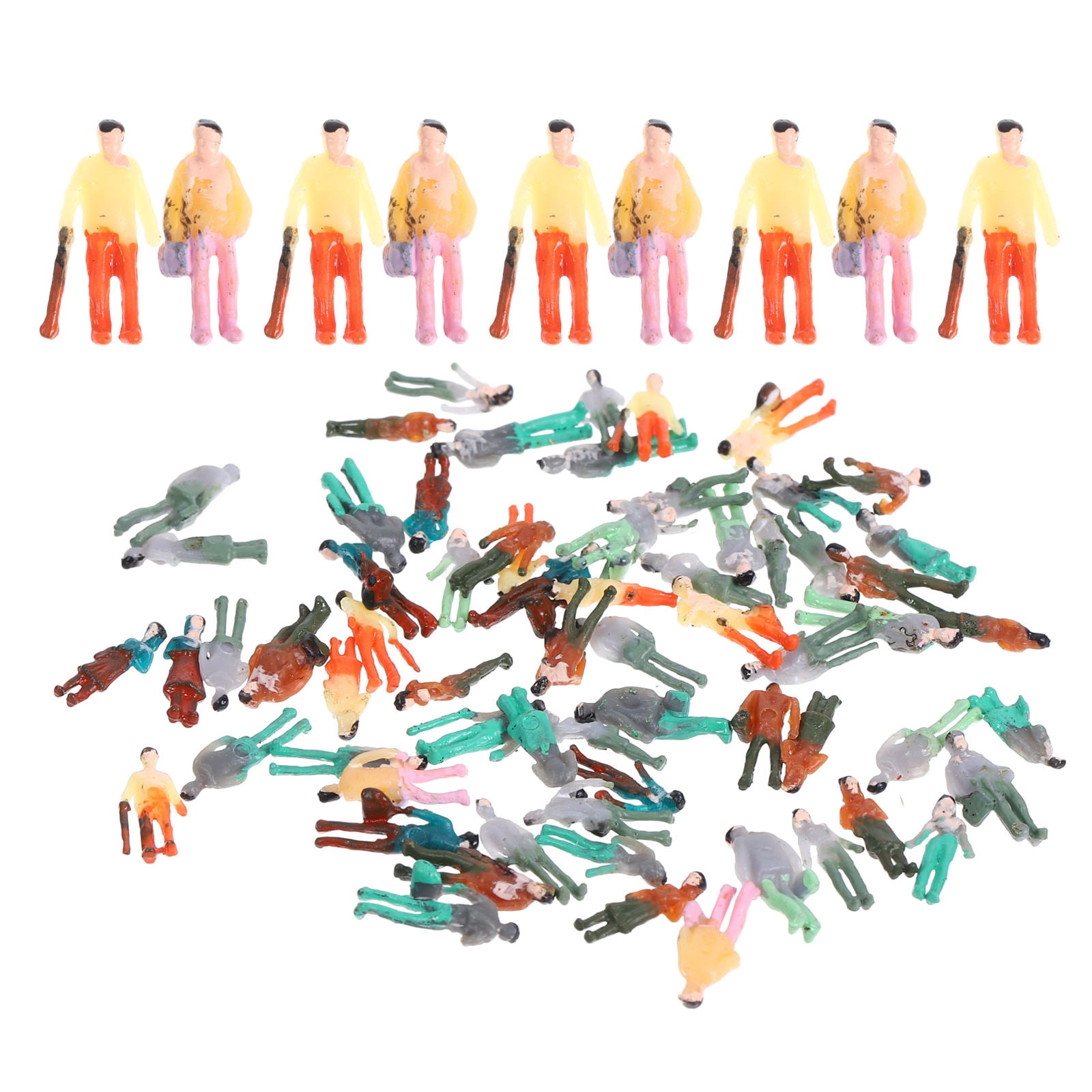 HEALEEP 100Pcs Miniature Person Figures Assorted Color for Modeling ...