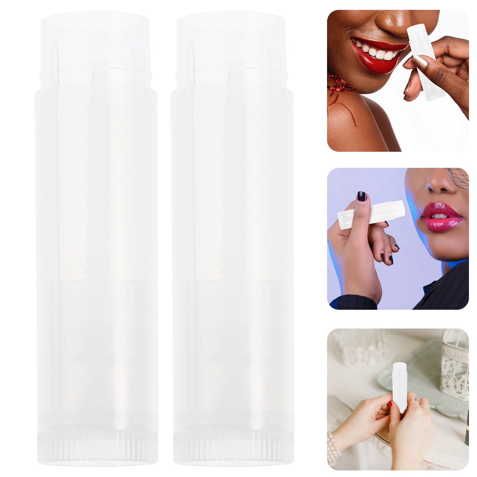 HEALEEP 100pcs Empty Lipstick Containers Plastic Lip Gloss Tubes For ...