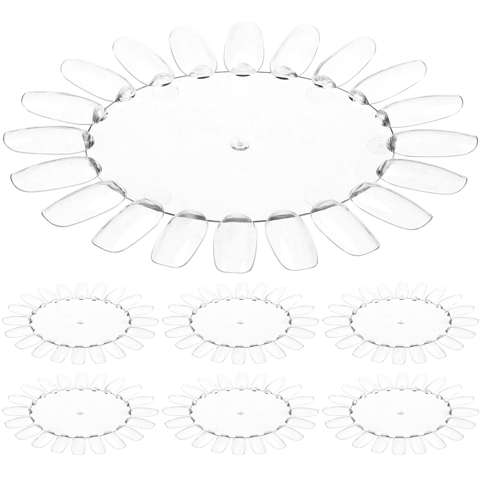 HEALEEP 10Pcs Acrylic Transparent Nail Art Practice Wheel Color Display ...