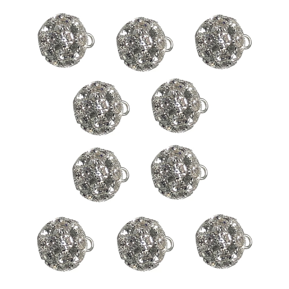 HEALEEP 10Pcs Silver Metal Sewing Buttons for Clothing 15Mm Round Shape ...