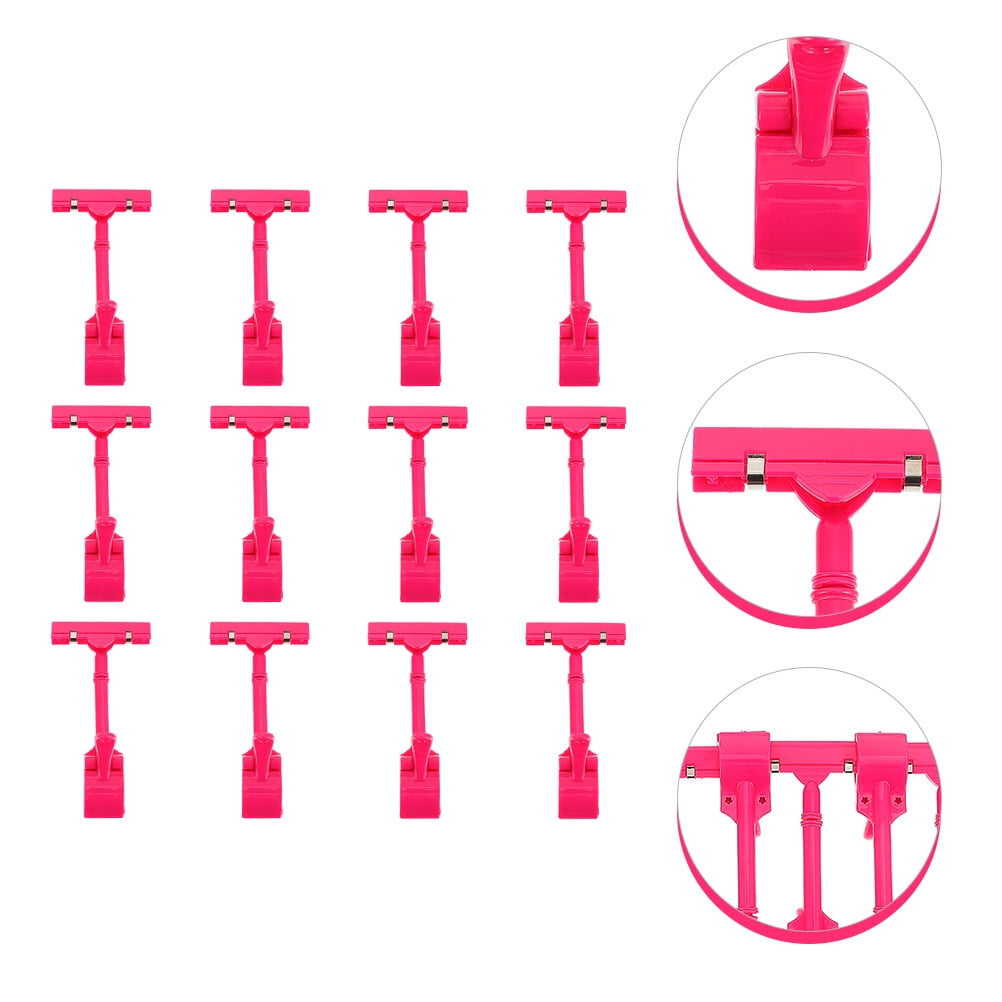 HEALEEP 12Pcs Plastic Sign Clips for Displaying Reminders and Leaflets ...