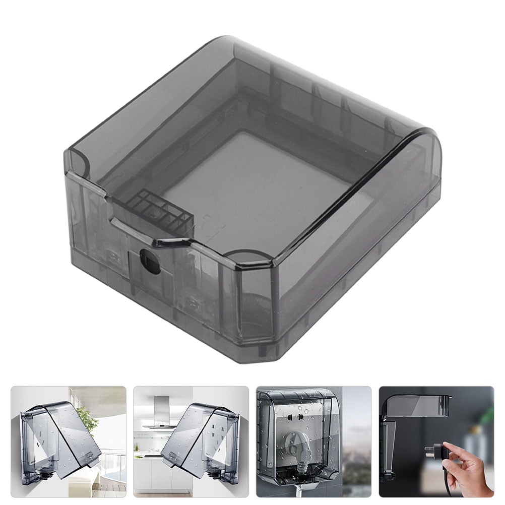 HEALEEP 1Pack Black Flexible and Waterproof Socket Protector Cover ...