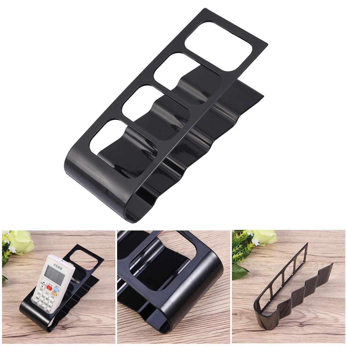 HEALEEP 1Pack Black Plastic Acrylic Remote Control Organizer Storage ...
