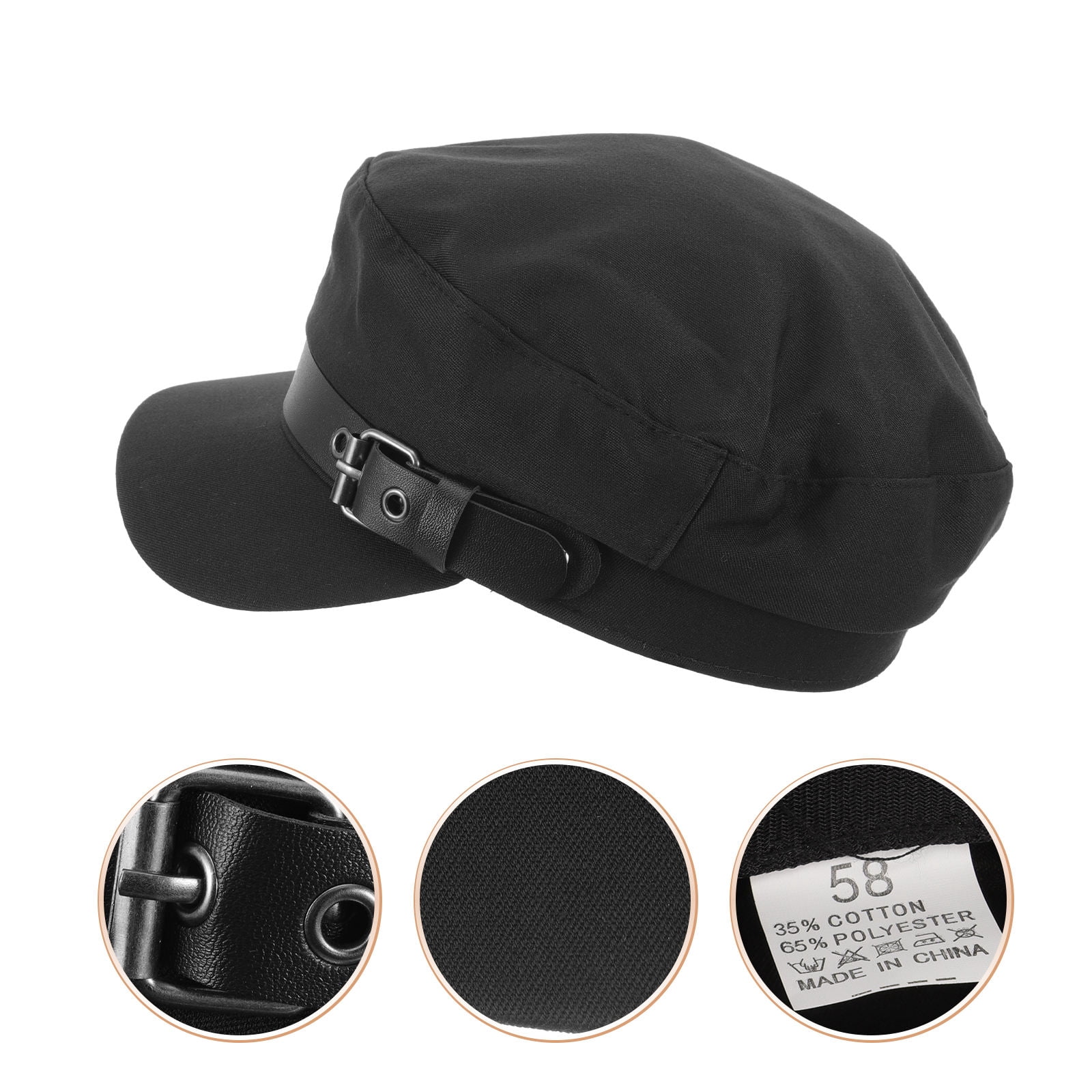 HEALEEP 1Pack Black Polyester Cotton Beret for Women Hat for Party ...