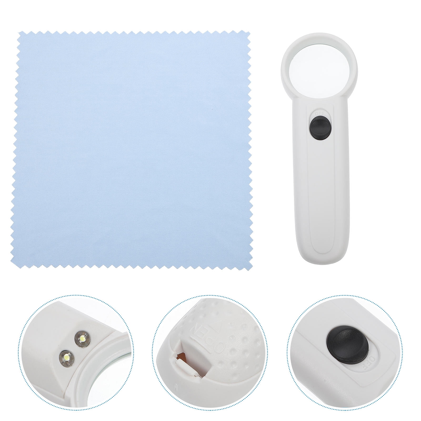 HEALEEP 1Pack Handheld Magnifier with LED Light for Seniors 5.1x1.8x0 ...