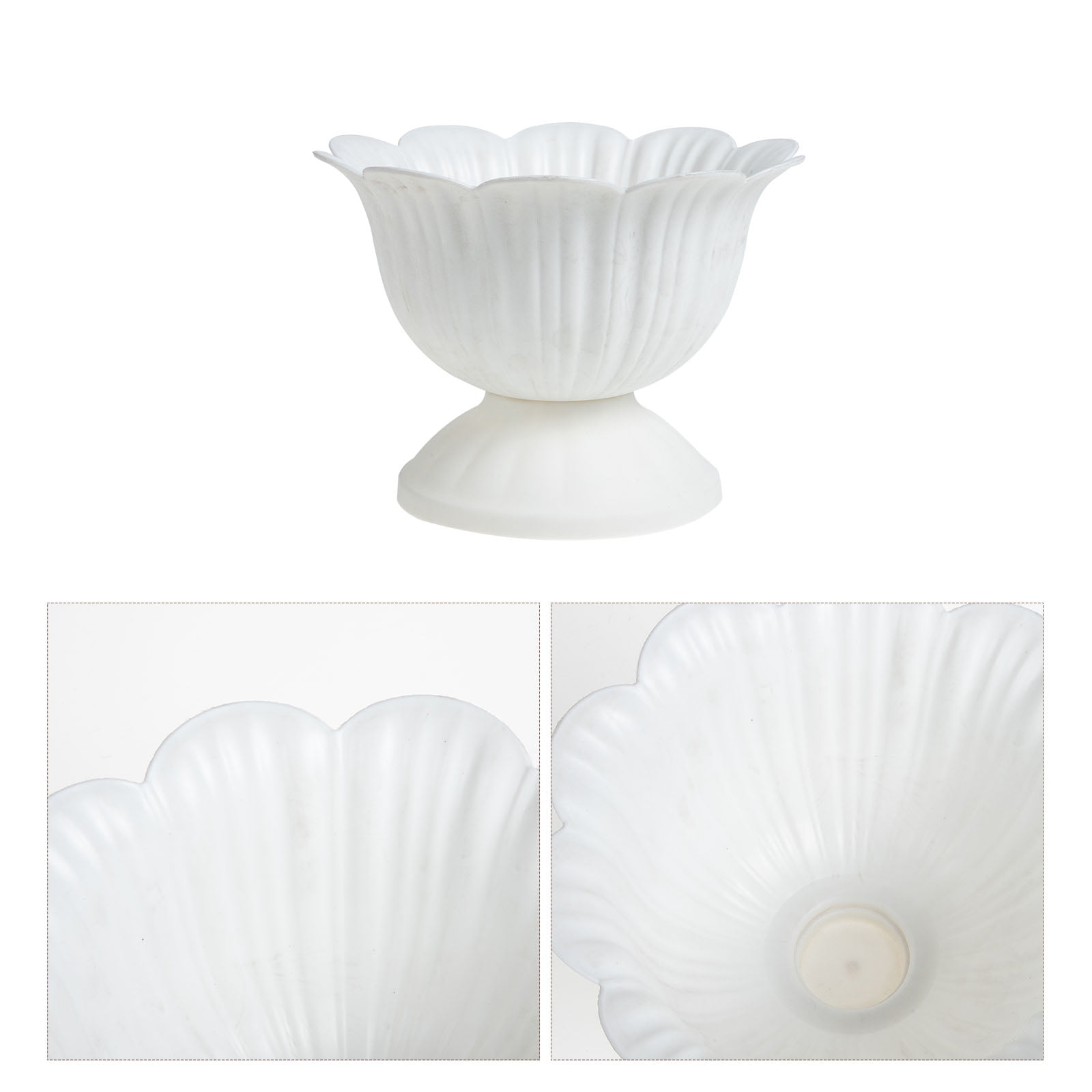 HEALEEP 1Pack Outdoor Decorative White PP Flower Pot for Home Use ...