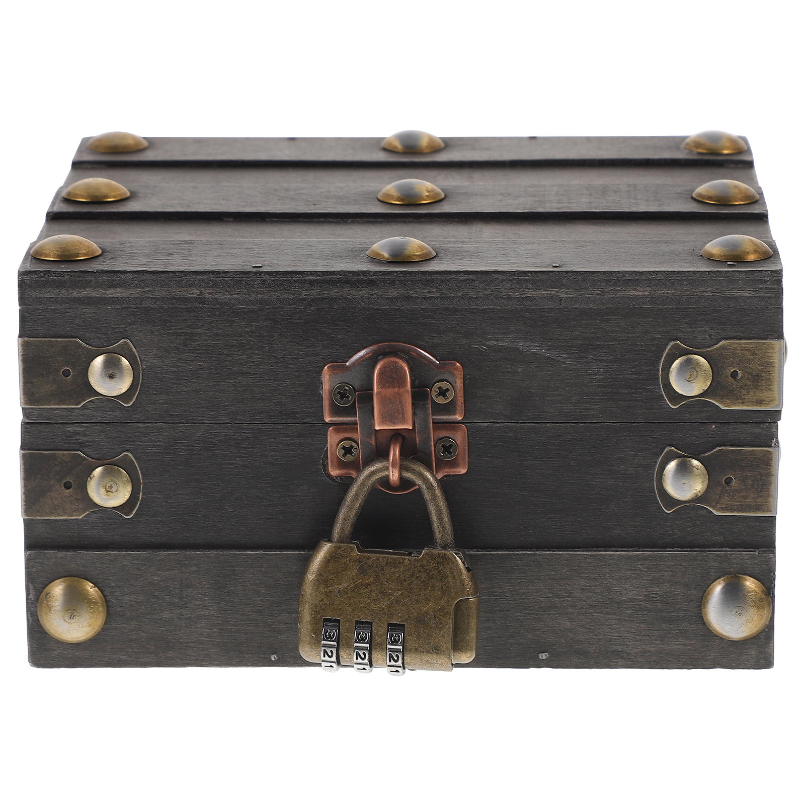 HEALEEP 1Pack Small Travel Jewelry Box Wooden Chest Box Multi Color ...