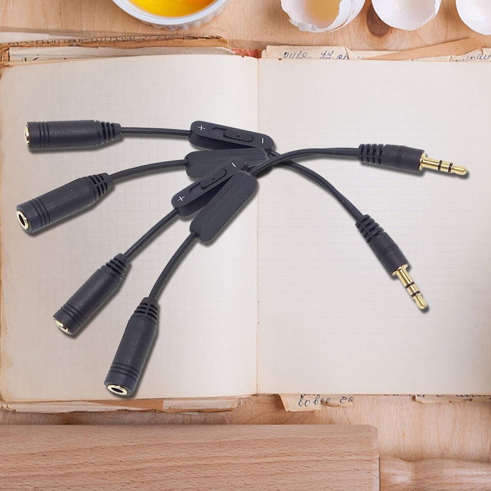 HEALEEP 1Set Dual Headphone Adapter with Y Shape Design and 24K Gold ...