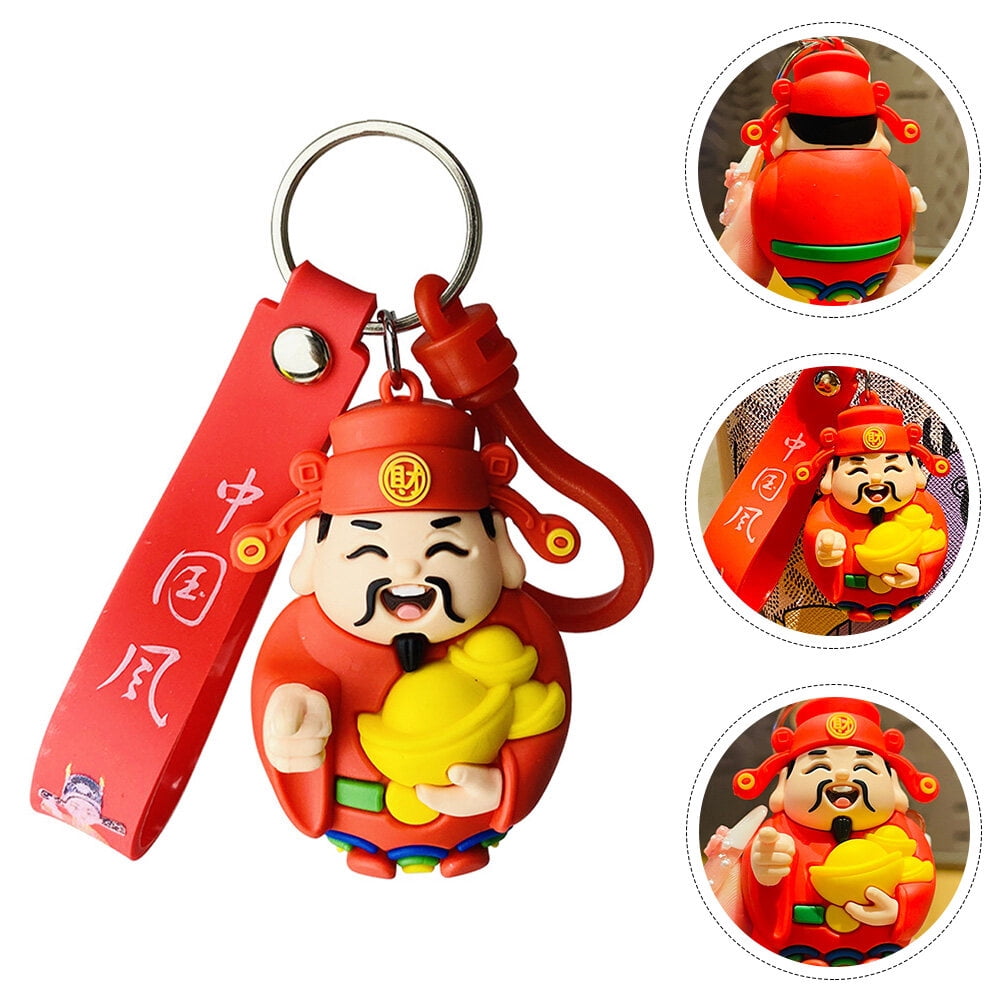 HEALEEP 1Set Key Pendant Multi-colored 3D Cartoon God of Fortune Shape ...