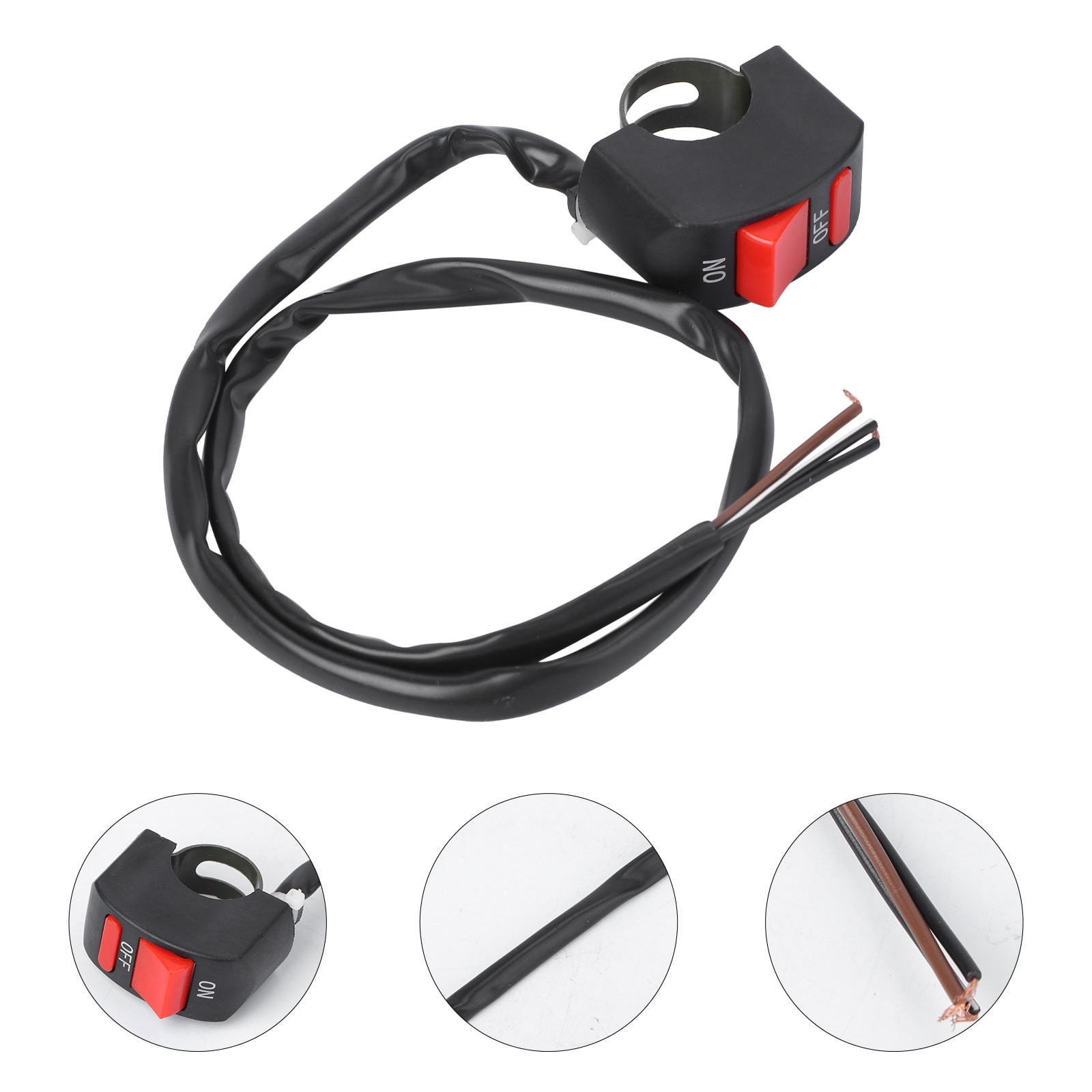 HEALEEP 1Set Round Metal Engine Stop Kill Button for Motorcycles and ...