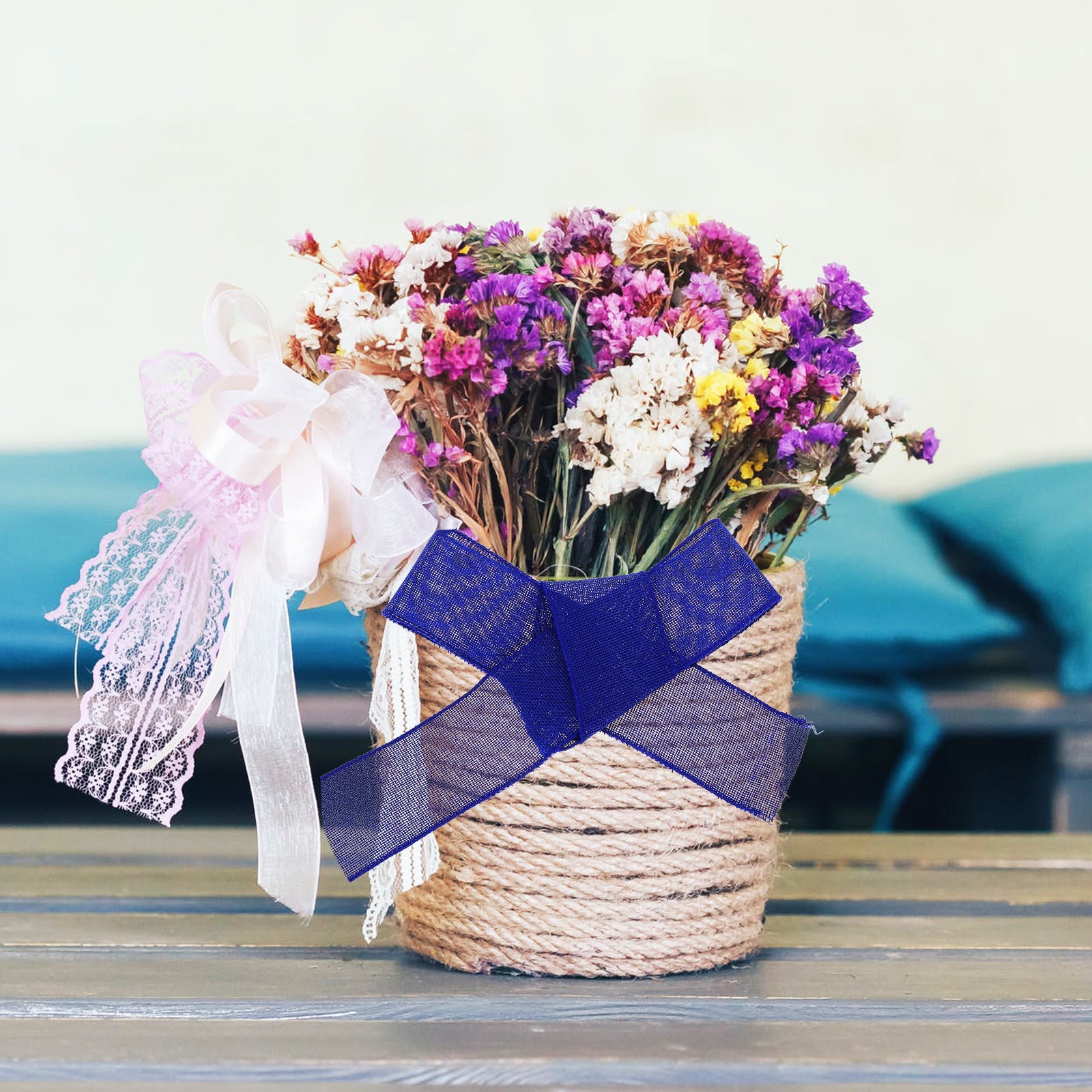 HEALEEP 1Set Weaving Ribbon Decorative Ribbons for Blue 1 Roll (10 ...