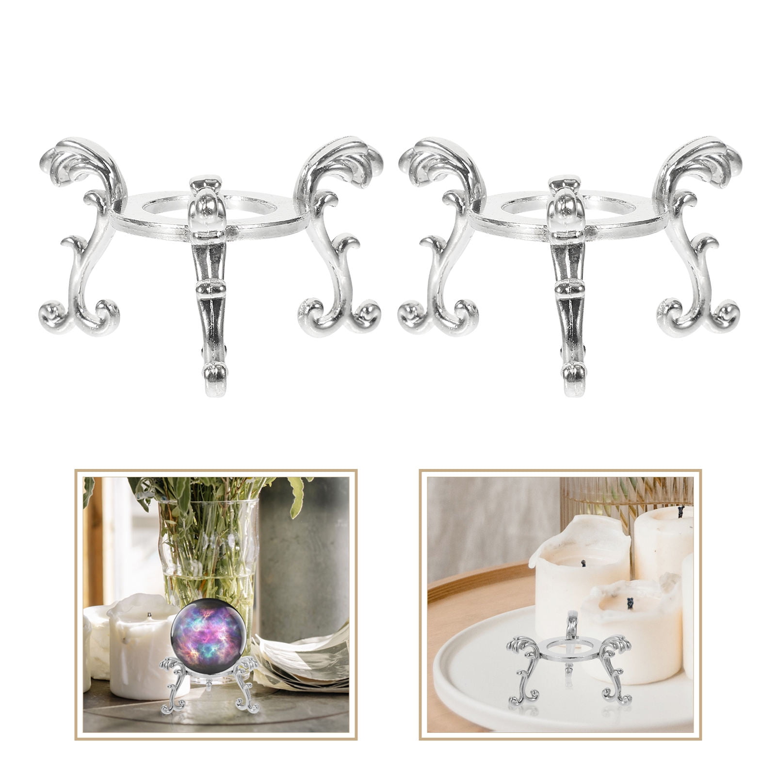 HEALEEP 2 Pcs Sphere Support Crystal Ball Bracket Display Base ...