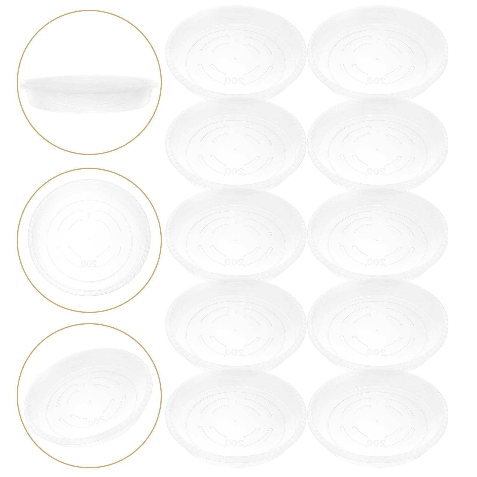 HEALEEP 20 Pcs Planter Clear Potting Containers for Plants Flower Tray ...