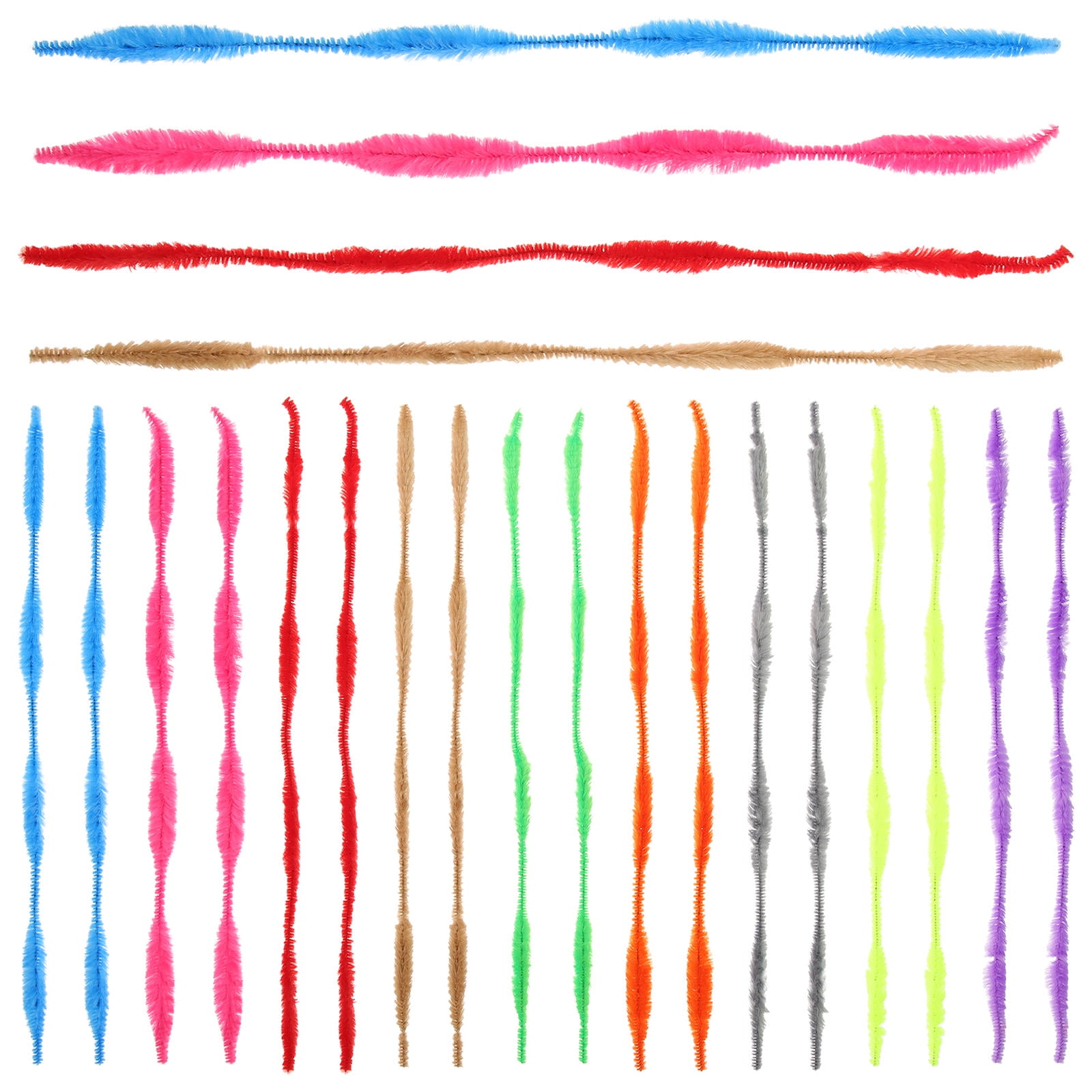 HEALEEP 200Pcs Set Twisting Sticks Craft Plush Iron Wire Assorted Color ...