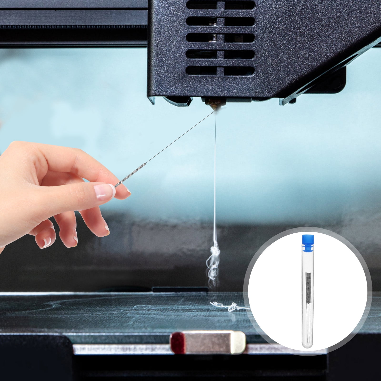 HEALEEP 25pcs Printer Nozzle Needles Metal Printer Nozzle Cleaning ...