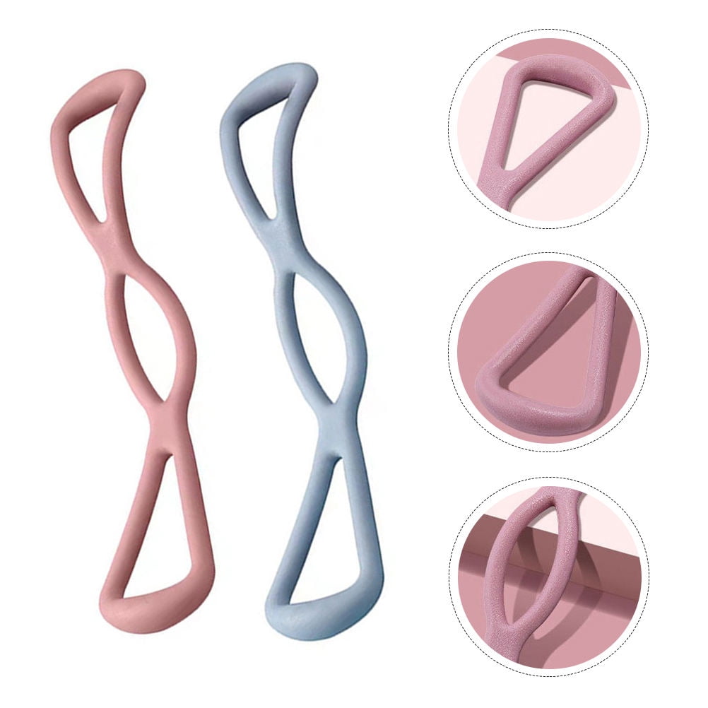 HEALEEP 2PCS Yoga 8 Figure Elastic Bands for Bodybuilding Silicone ...