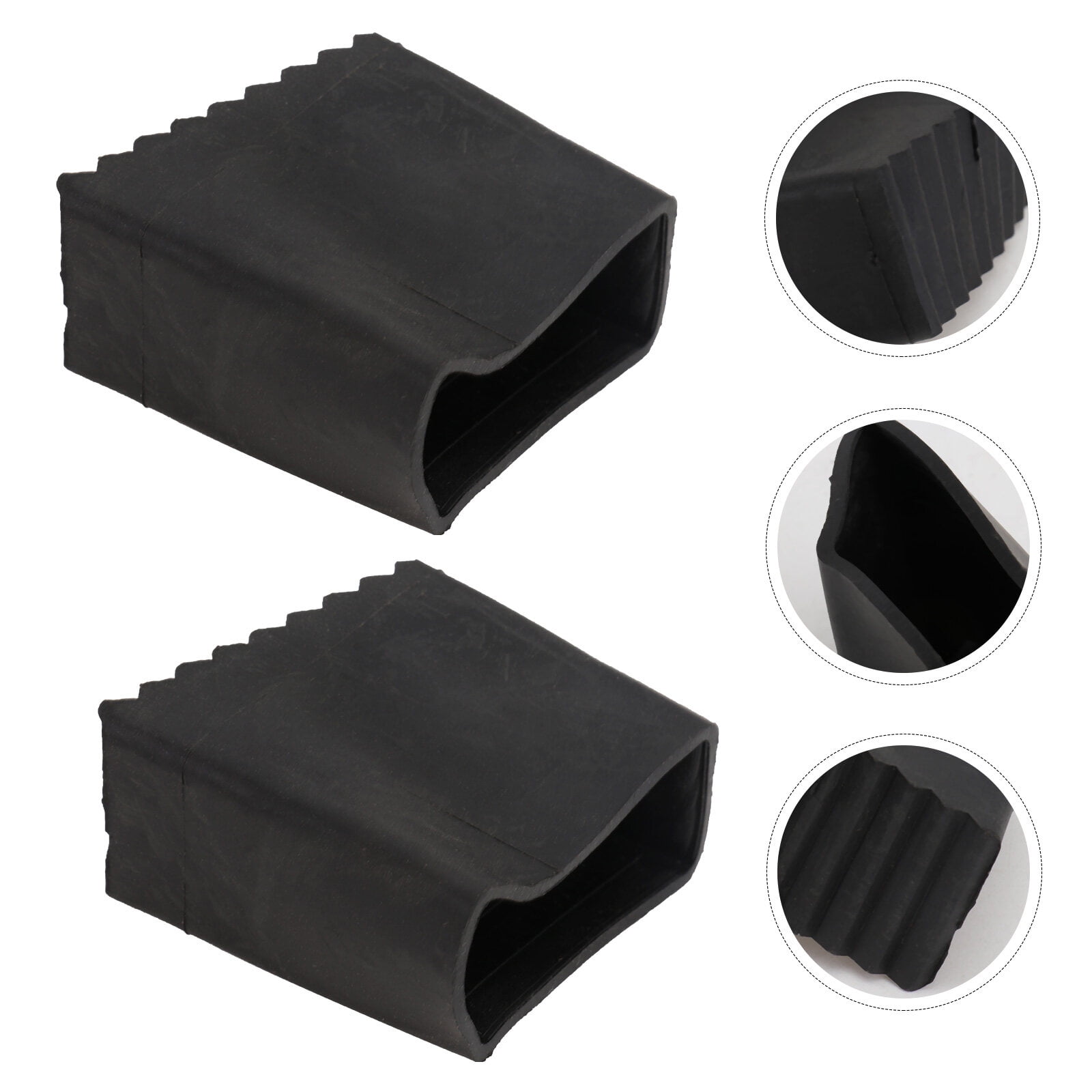 HEALEEP 2Pack Ladder Replacement Feet in Black for Wear Resistance and ...