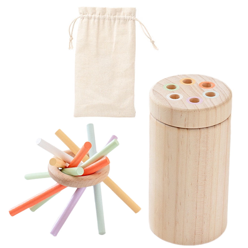 HEALEEP 3Pack Montessori Toy Wooden Stick Shape For Toddler Sensory ...