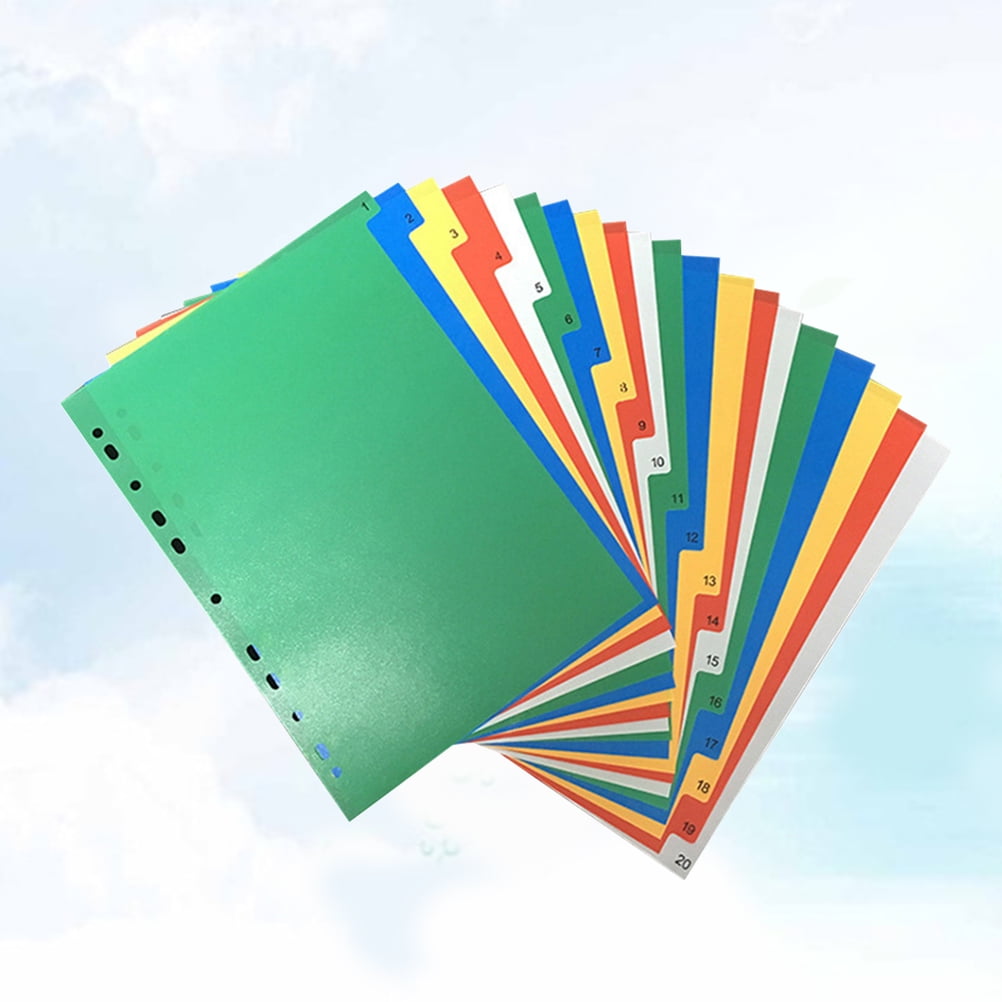 HEALEEP 40Pcs Colorful Design Rectangular Card Paper Tab Dividers for ...