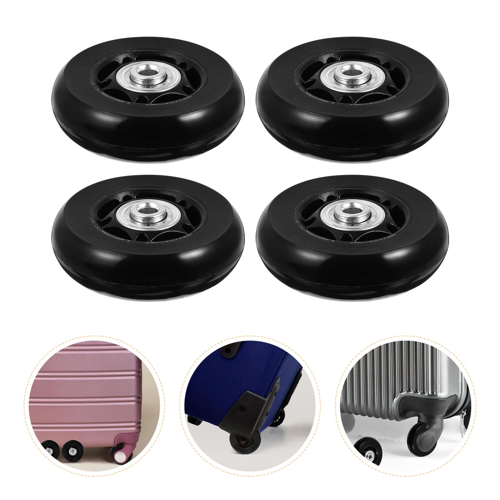 HEALEEP 4Pcs Black Caster Wheel for Suitcase Luggage Replacement Part 2 ...