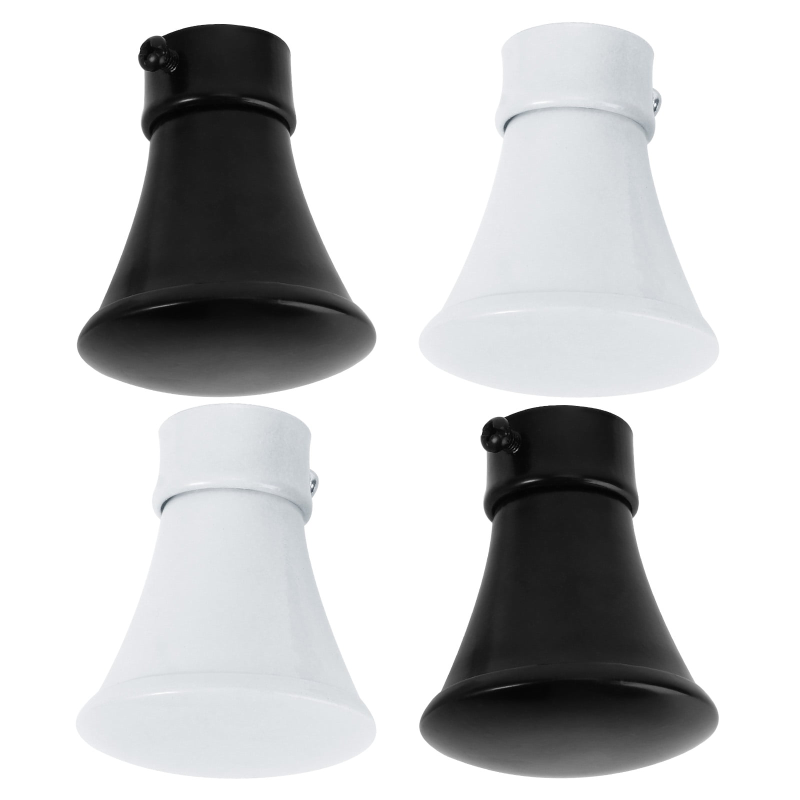 HEALEEP 4Pcs Curtain Rod Square End Caps Iron for General Users Home ...