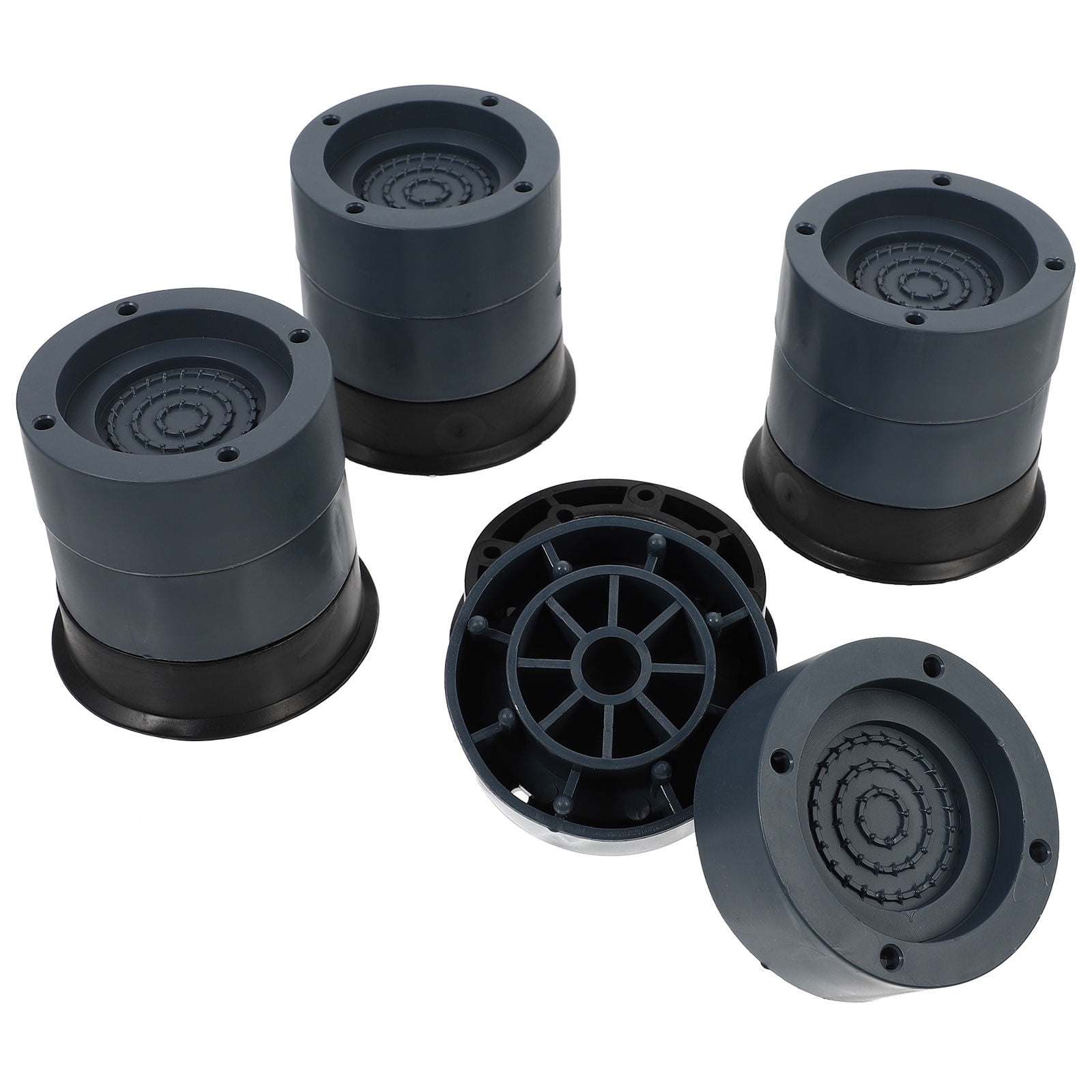 HEALEEP 4Pcs Grey Plastic Round Stabilizers for Washing Machine Noise ...