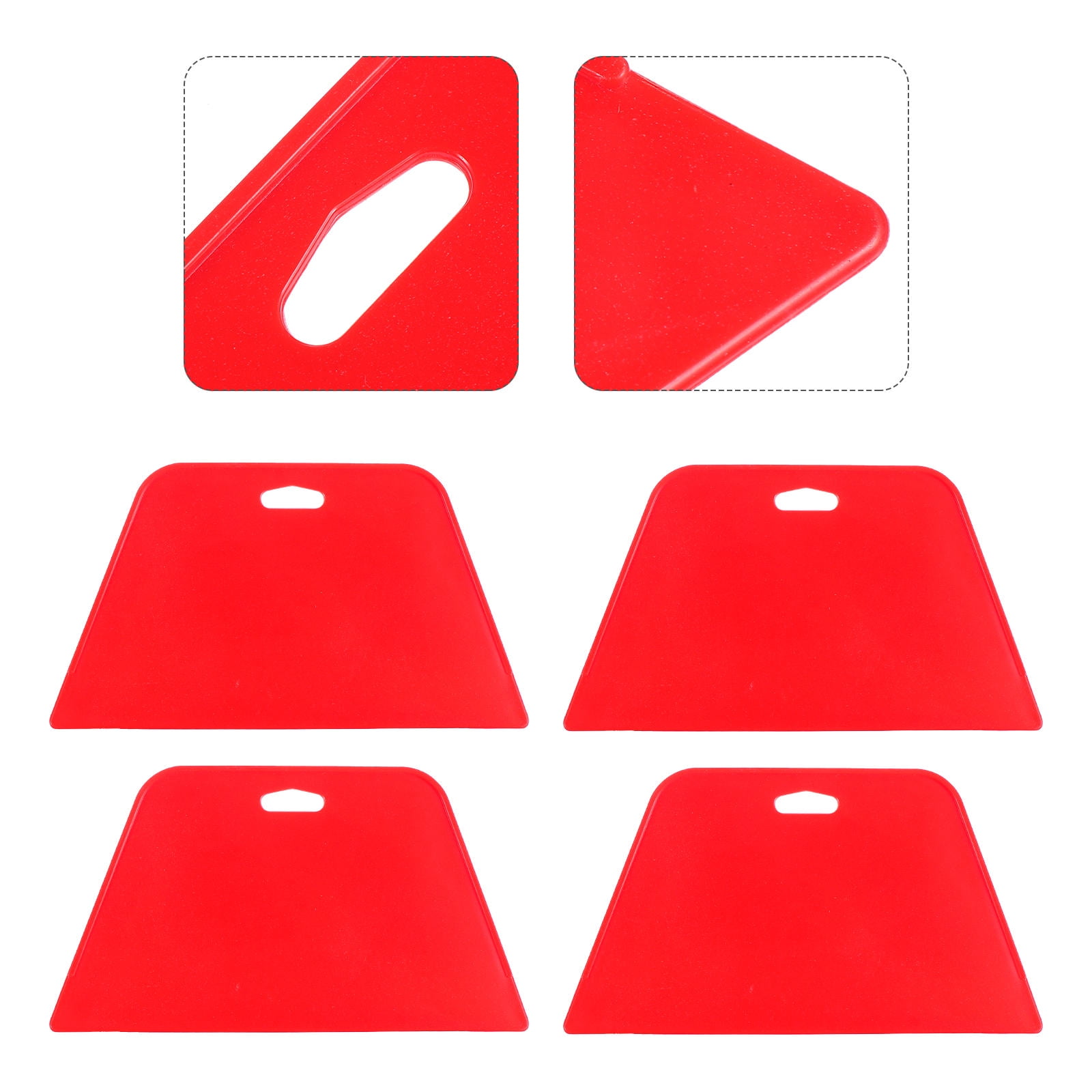 HEALEEP 4Pcs Wallpaper Smoother Tool Plastic Red Rectangle for Wall ...