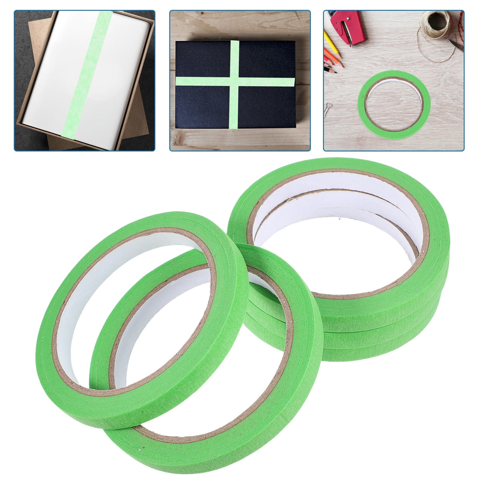 HEALEEP 5 Rolls Colorful Masking Tape for Decorating Crafts Marking and ...