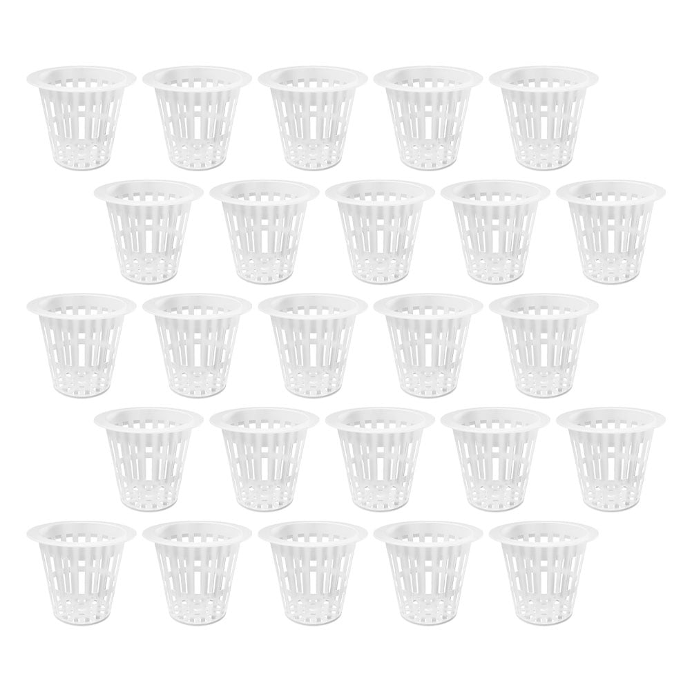HEALEEP 50pcs Plastic Net Cups Hydroponic Planting Mesh Pots Small ...