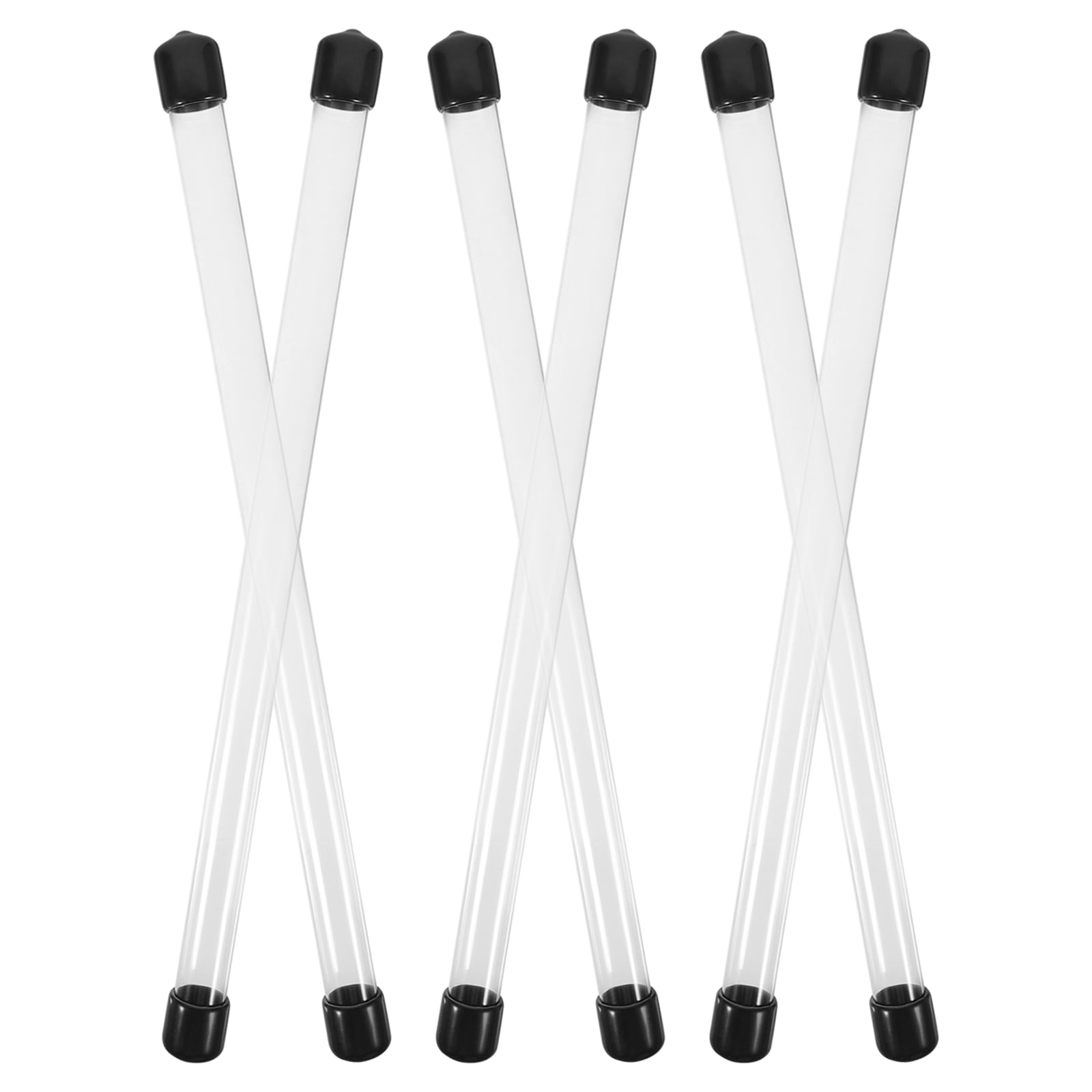 HEALEEP 6 pcs Clear Plastic Storage Tubes Portable Round Tubes ...