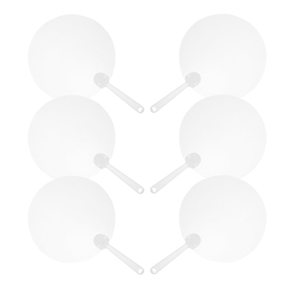 HEALEEP 6Pcs Blank Fans Blank Crafts Hand DIY Fans Hand Painted ...