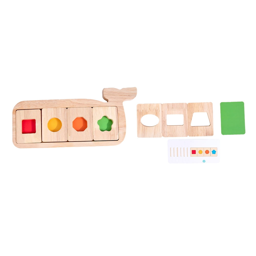 HEALEEP 6Pcs Colorful Jigsaw Toy Assorted Color Wooden Identify Toy For ...
