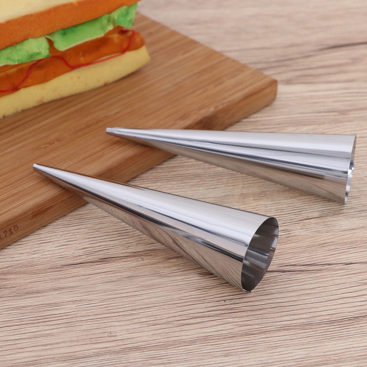 HEALEEP 6Pcs Conical Cream Horn Molds Stainless Steel for DIY Spiral ...