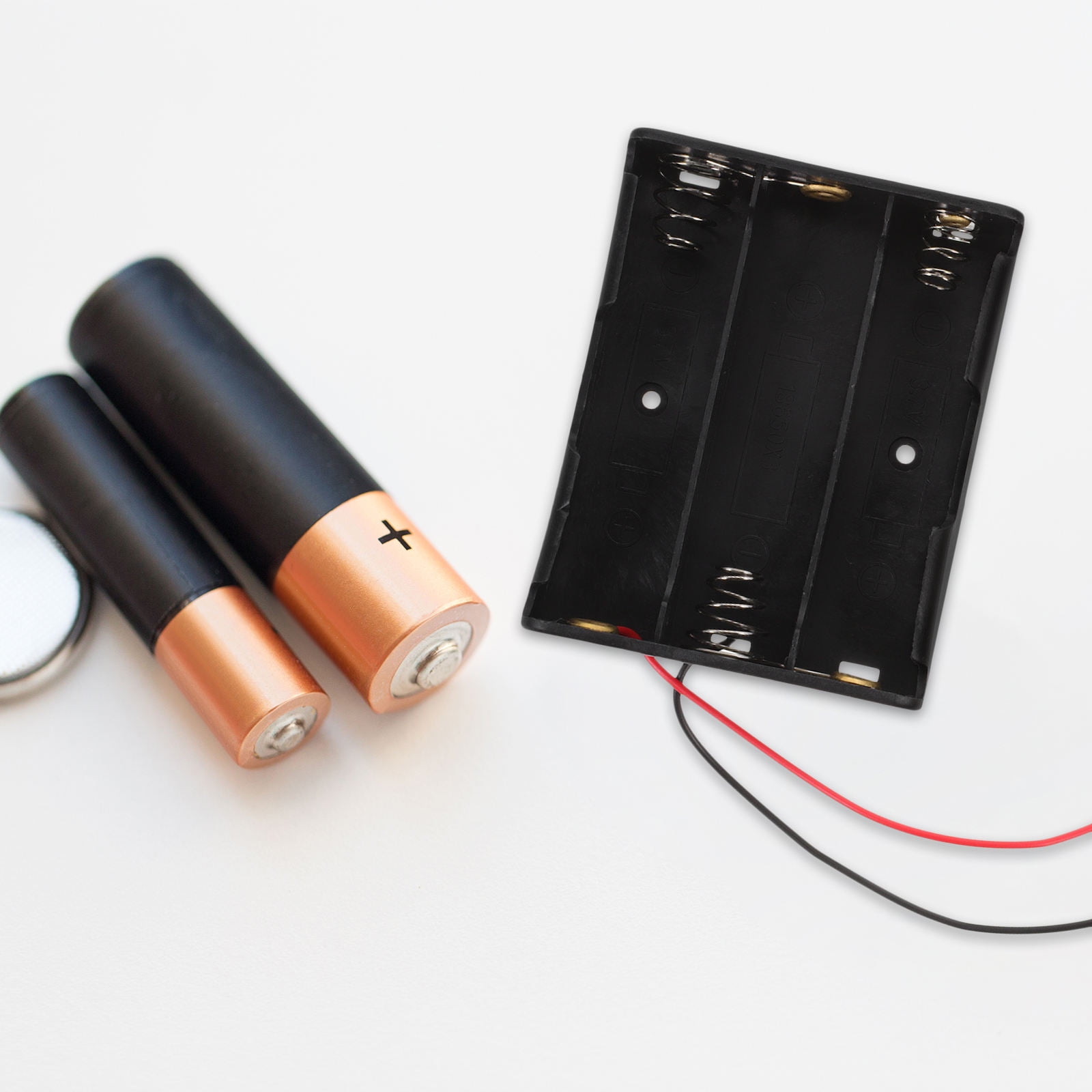 HEALEEP 6Set Batteries Holder Box Black Rectangular for Portable Use ...